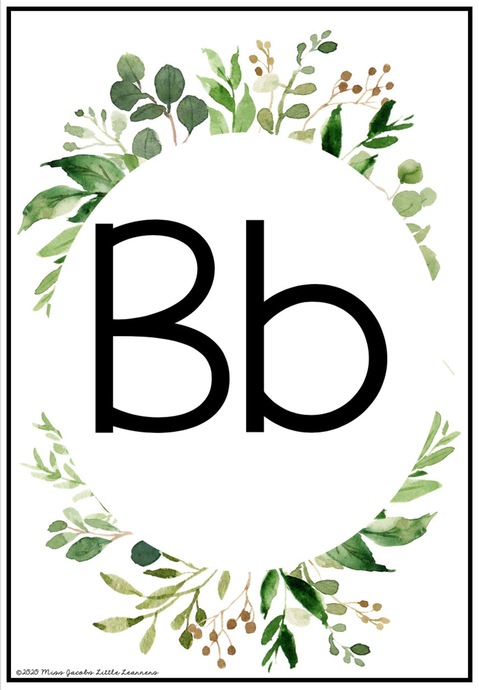 BOTANICAL Alphabet Posters Modern Farmhouse Classroom Decor - Etsy