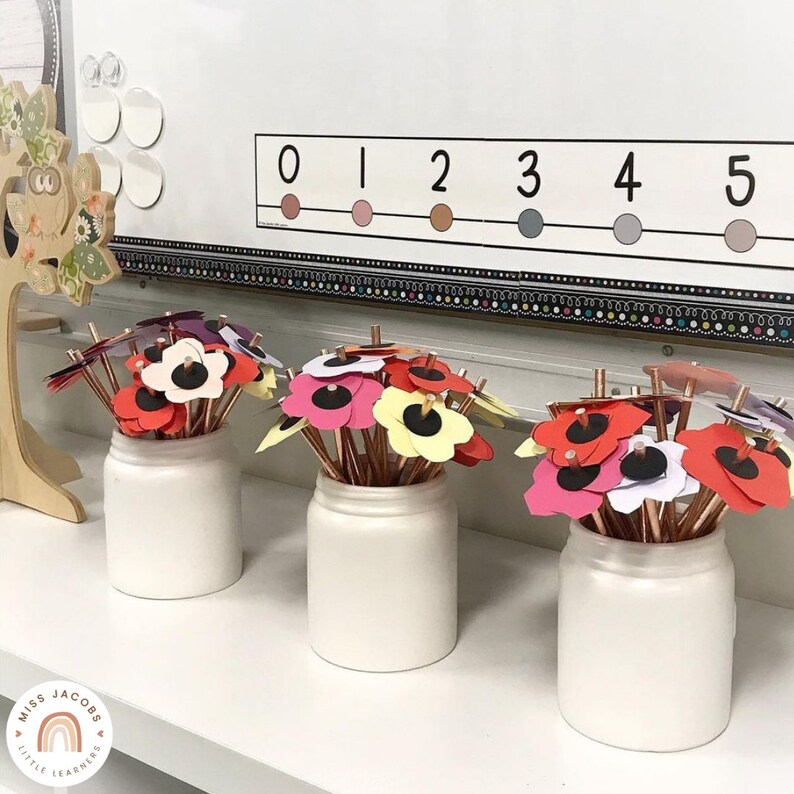 BOHO NEUTRAL Classroom Number Line Display With Negatives | Neutral ...