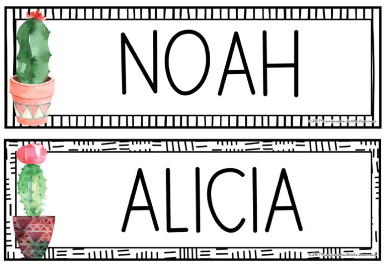 CACTUS Classroom Labels Editable Cactus Classroom Decor | Etsy