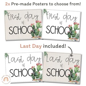 CACTUS First Day of School Signs | Cactus Classroom Decor - Etsy