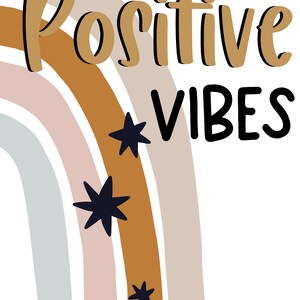 Modern BOHO RAINBOW Motivational Posters | Neutral Rainbow Theme ...