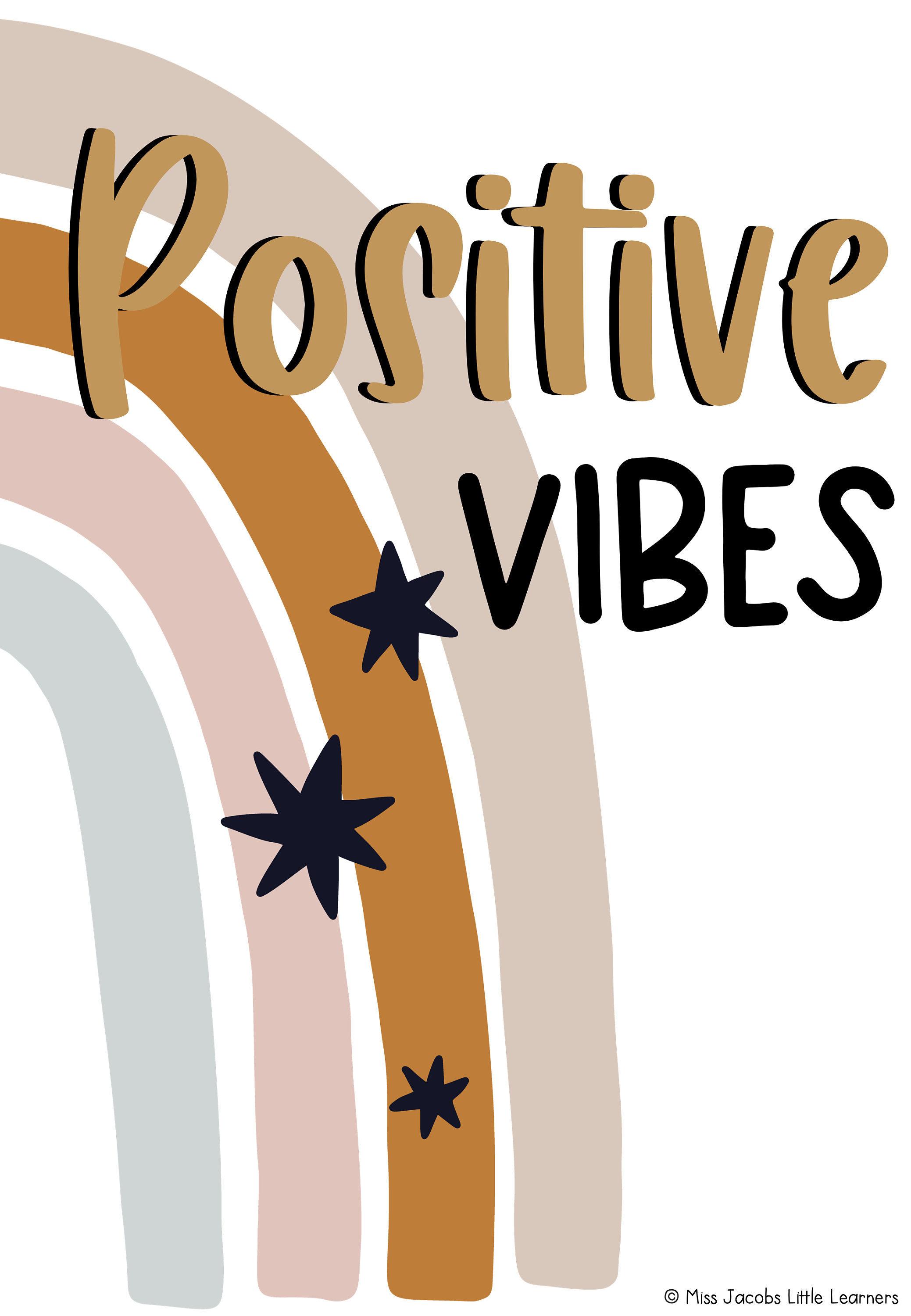 Modern BOHO RAINBOW Motivational Posters Neutral Rainbow - Etsy