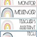MODERN RAINBOW Classroom Jobs Display Editable Calm Colors Classroom ...