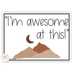 DESERT NEUTRAL Growth Mindset Display | Boho Vibes Classroom Decor - Etsy