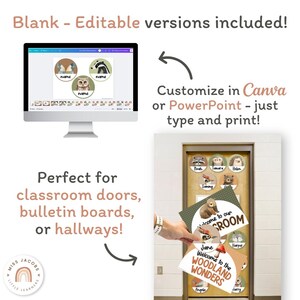 Woodland Door Display Animals Classroom Decor, Back to School Door Sign ...