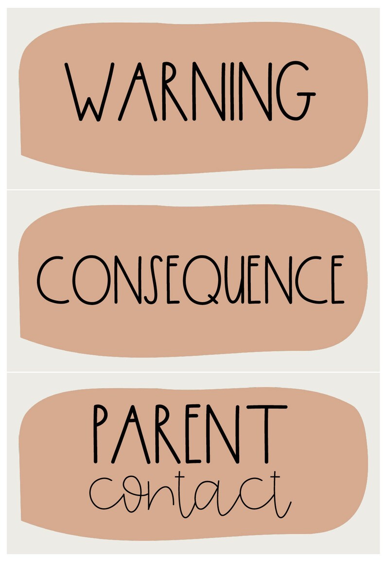 BOHO VIBES Behavior Chart Editable Desert Neutral - Etsy