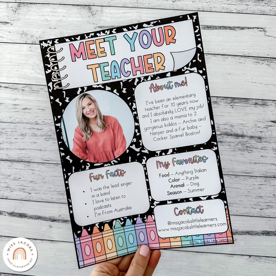 Meet the Teacher Templates Back to School Teacher Letter, Cutesy ...