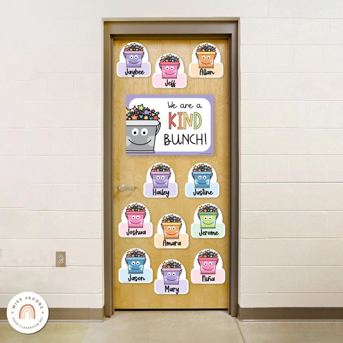 Bucket Filler Door Display, Editable Classroom Welcome Sign and Name ...