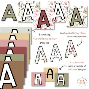 Australiana Bulletin Board Lettering Pack | EDITABLE | Australian Flora ...