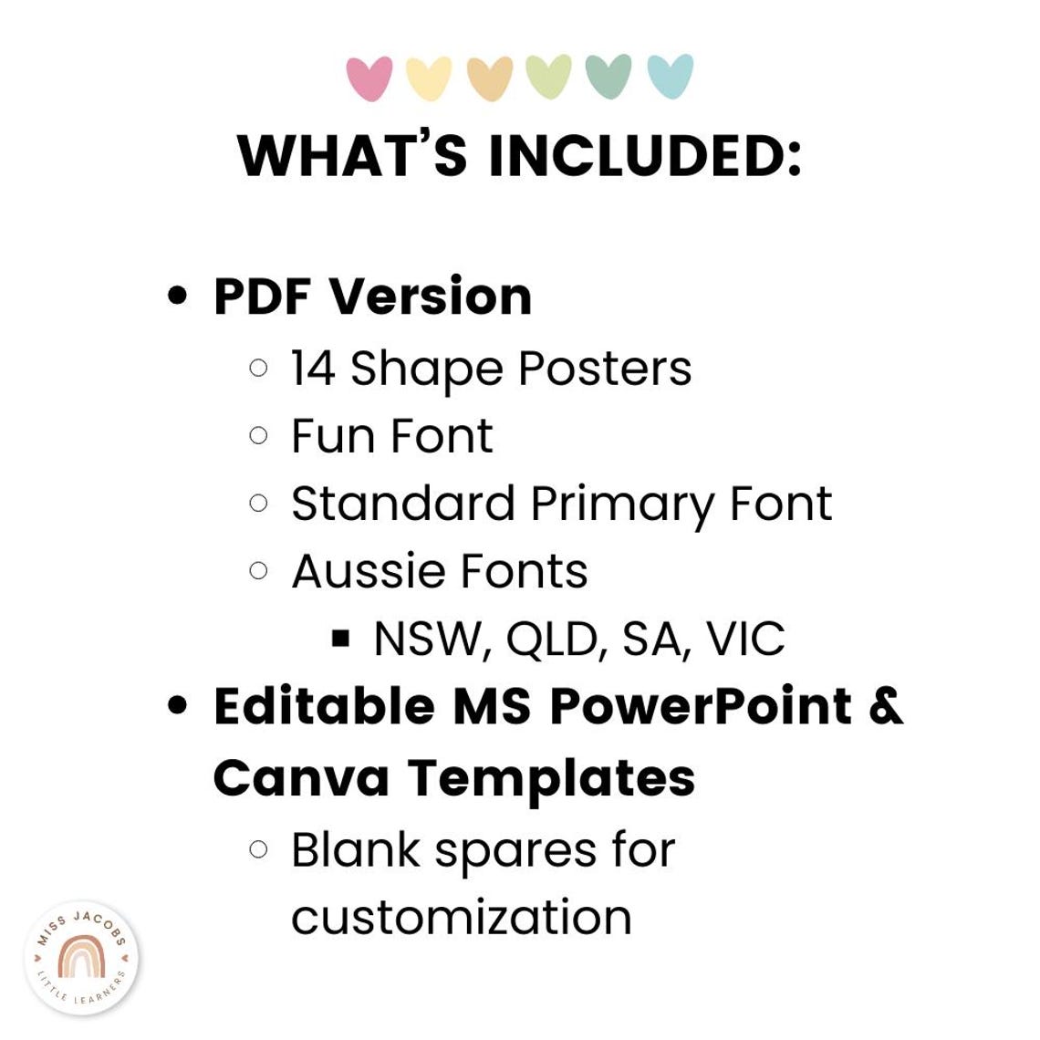 Shape Posters | Spotty Pastels Calm Classroom Decor | Editable - Etsy