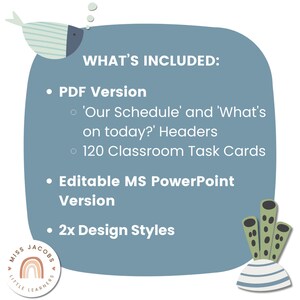 Visual Timetable | Cute Sea Life Classroom Decor | Editable - Etsy