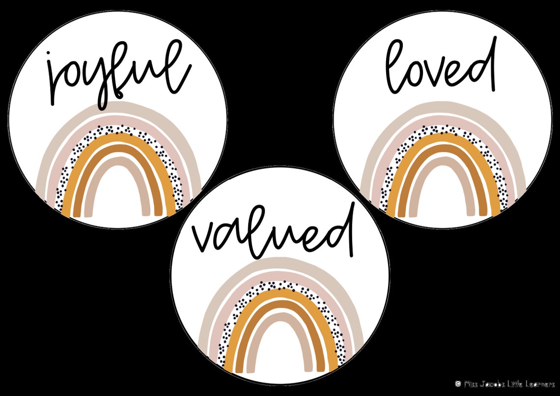 BOHO RAINBOW Affirmation Station Positive Affirmations - Etsy