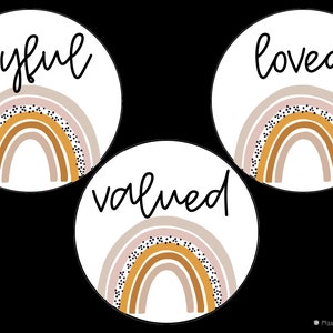 BOHO RAINBOW Affirmation Station | Positive Affirmations Mirror Display ...