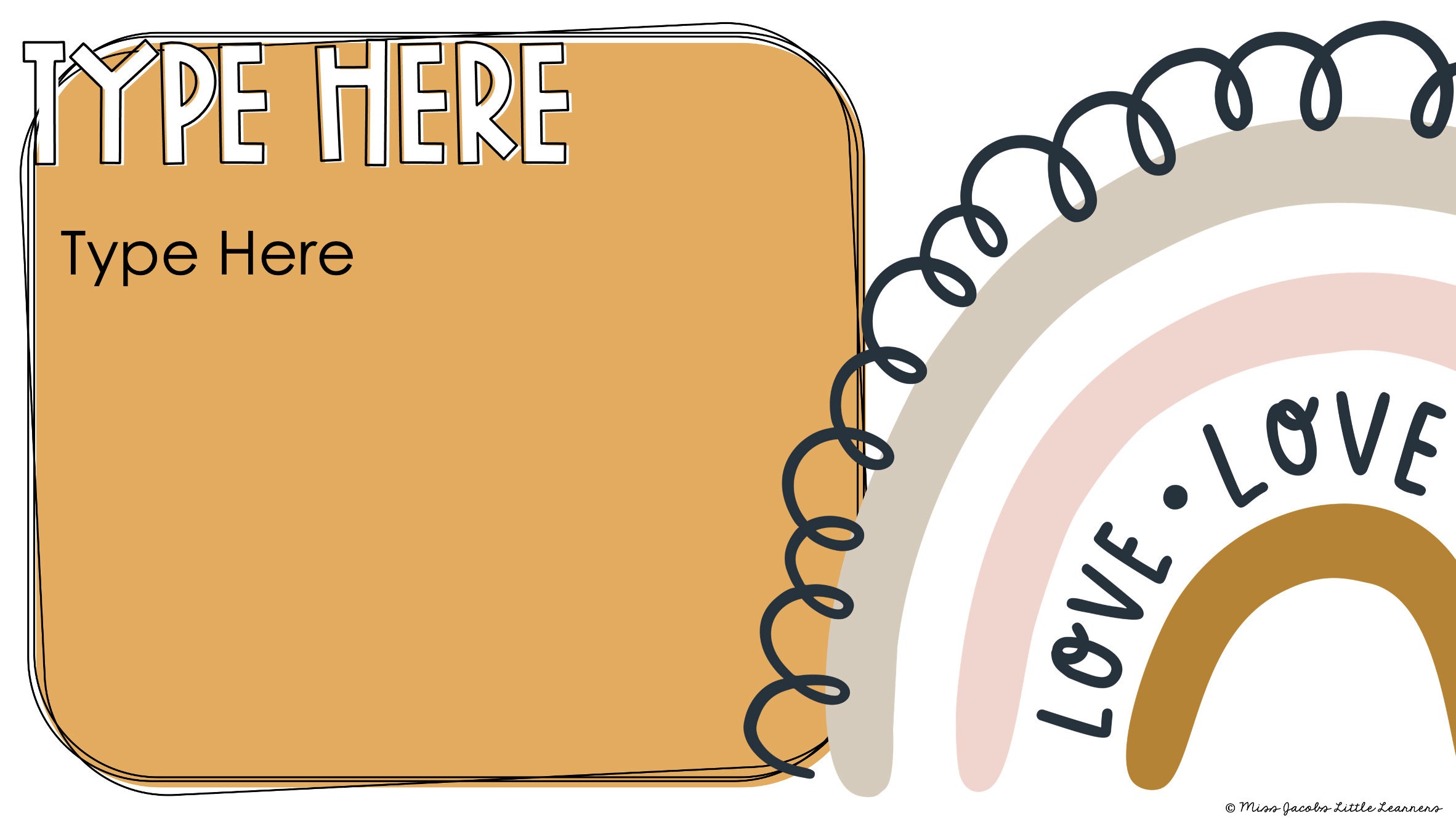 BOHO RAINBOW Slides With Countdown Timers Neutral Rainbow - Etsy Australia