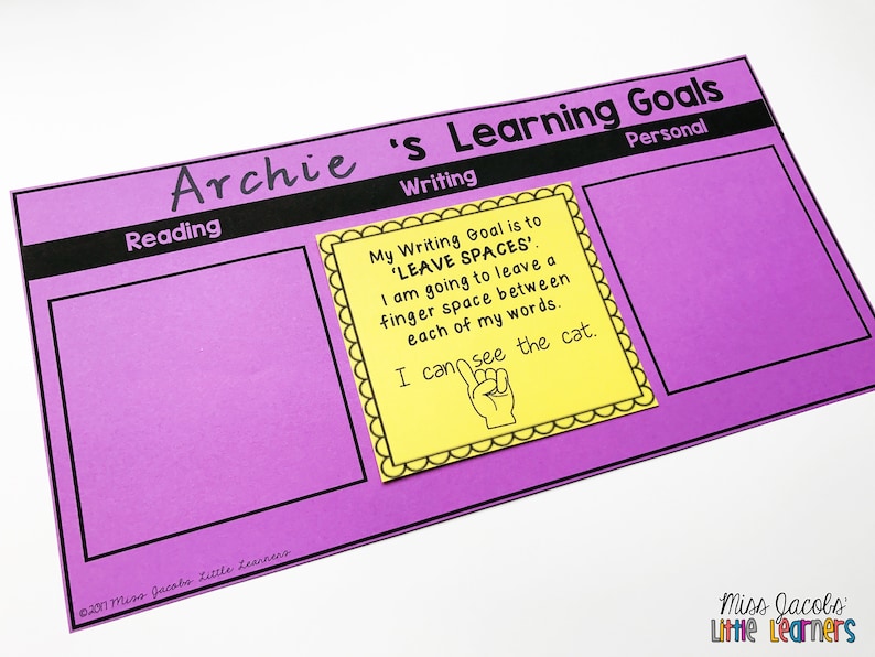 Student Goals Mat | Editable - Etsy