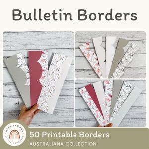 Bulletin Board Borders | Australiana Classroom Decor | Printable ...
