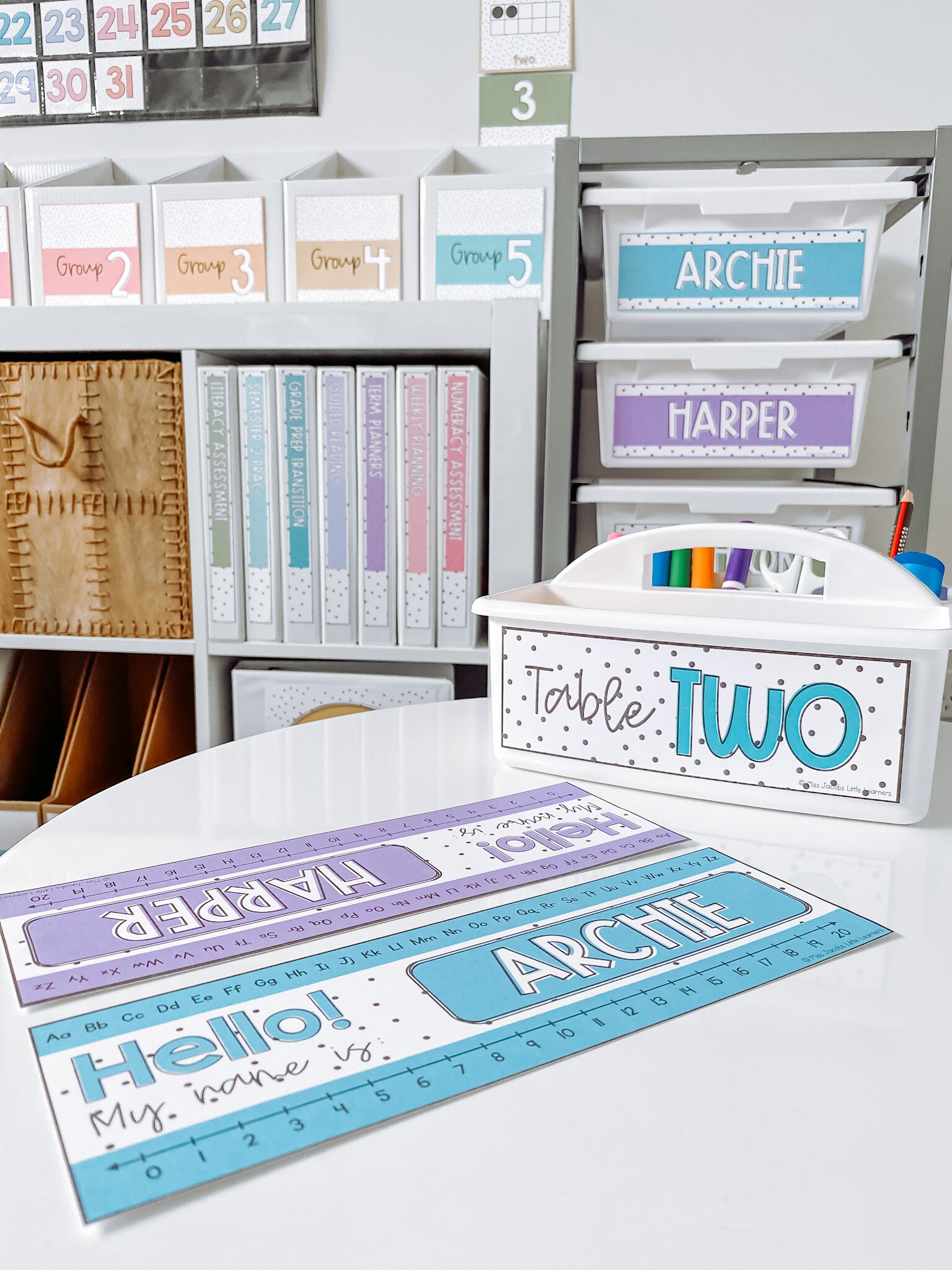 Student Name & Goals Plates | SPOTTY BRIGHTS | Editable - Etsy