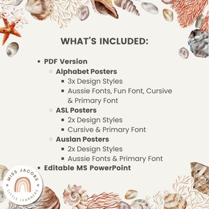 Alphabet Posters Bundle With ASL & Auslan Alphabet Modern Ocean ...