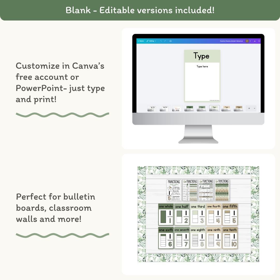 Fraction Posters, Printable Fraction Anchor Charts, Fraction to ...