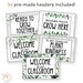 Classroom Door Display Set, Editable Botanical Teacher Welcome Sign ...