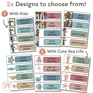 Classroom Jobs Display | Cute Sea Life Classroom Decor | Editable - Etsy