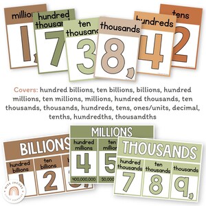 Woodland Place Value Chart Display, Printable Hundred Billions to ...