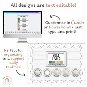 Voice Levels Chart Modern Botanical, Editable Voice Level Posters ...