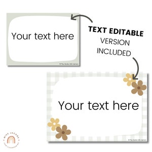 Modern Growth Mindset Display Daisy Gingham Neutral Classroom Decor ...