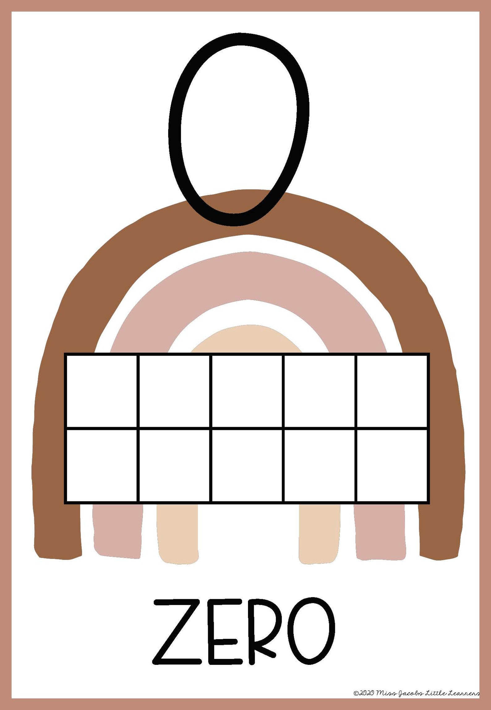 BOHO RAINBOW Number Posters Ten Frames Neutral Rainbow | Etsy