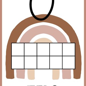 BOHO RAINBOW Number Posters Ten Frames Neutral Rainbow | Etsy