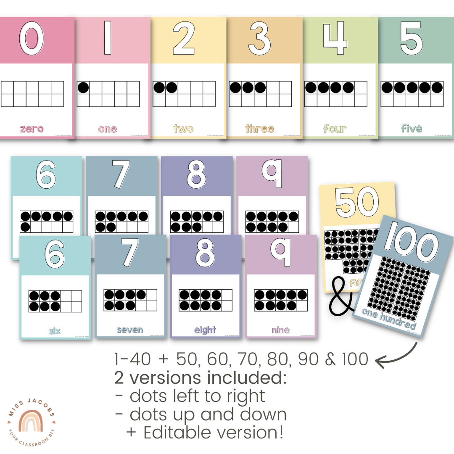 PASTELS Classroom Decor Bundle Muted Rainbow Decor - Etsy