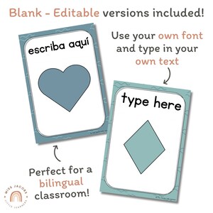 Shape Posters | Cute Sea Life Classroom Decor | Editable - Etsy