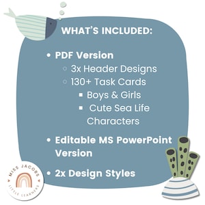 Classroom Jobs Display | Cute Sea Life Classroom Decor | Editable - Etsy