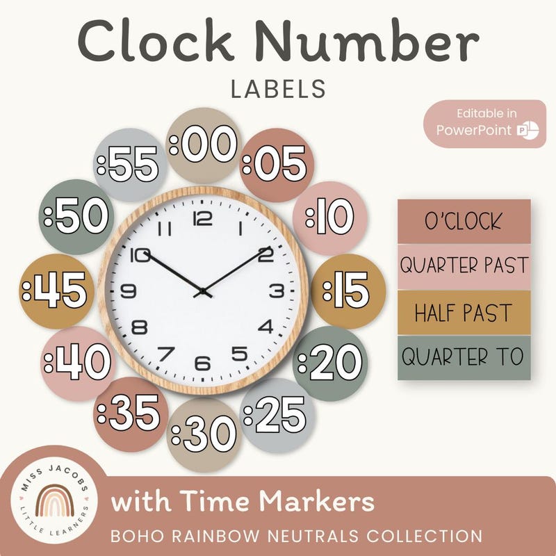 Rainbow Wall Clock - Etsy