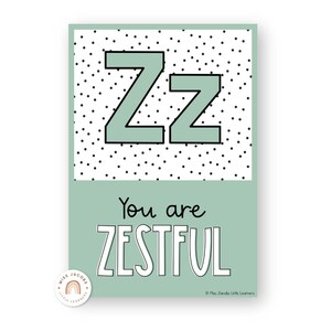 Spotty Pastel Affirmation Alphabet Posters, Rainbow Affirmations for ...