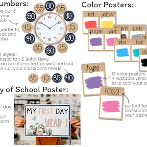 Boho Plants Classroom Decor Bundle Rustic Modern Boho Decor Editable - Etsy