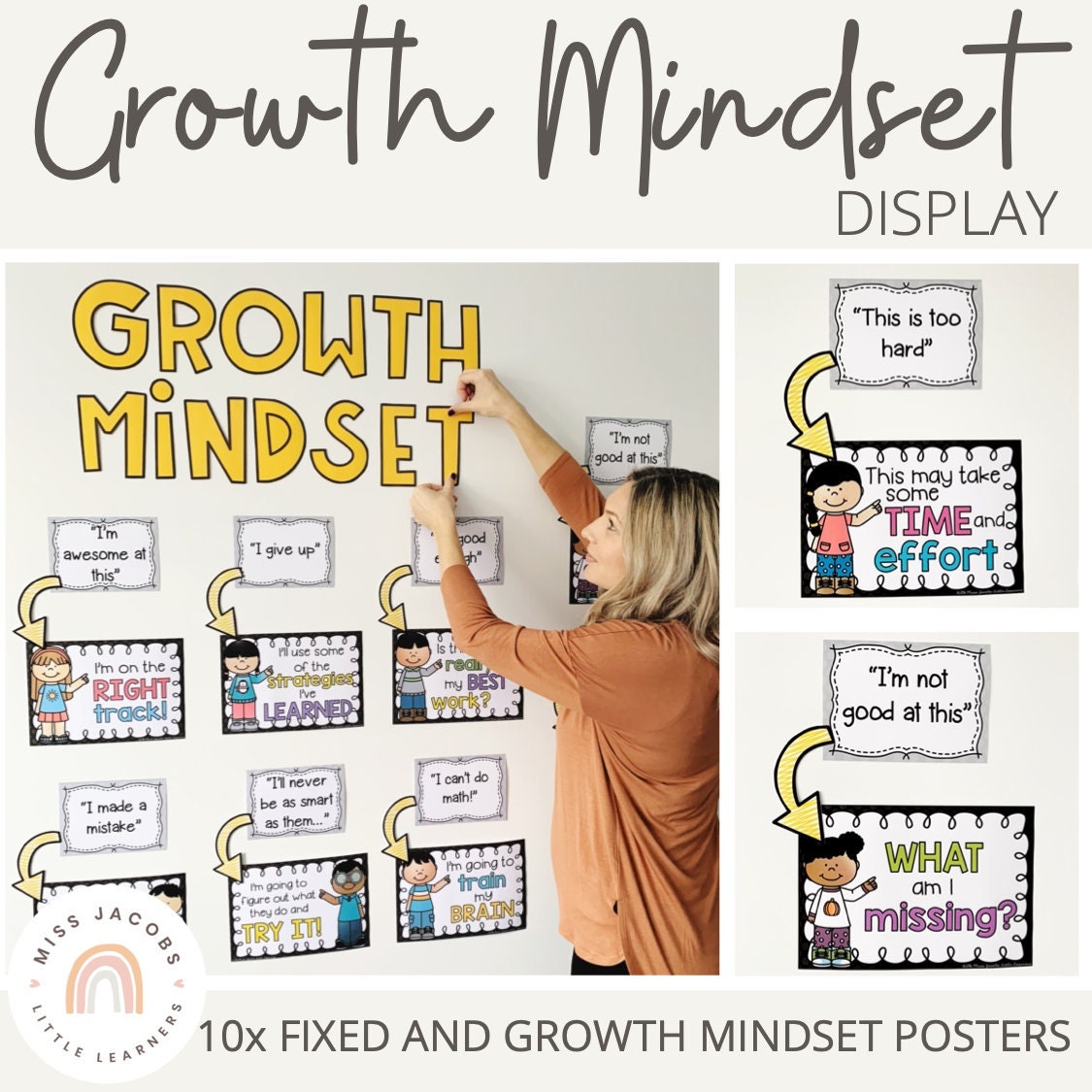 Growth Mindset Posters and Display - Etsy