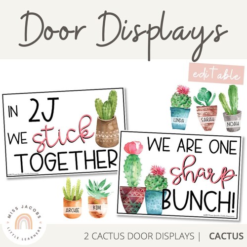 CACTUS Door Display Cactus Classroom Decor - Etsy