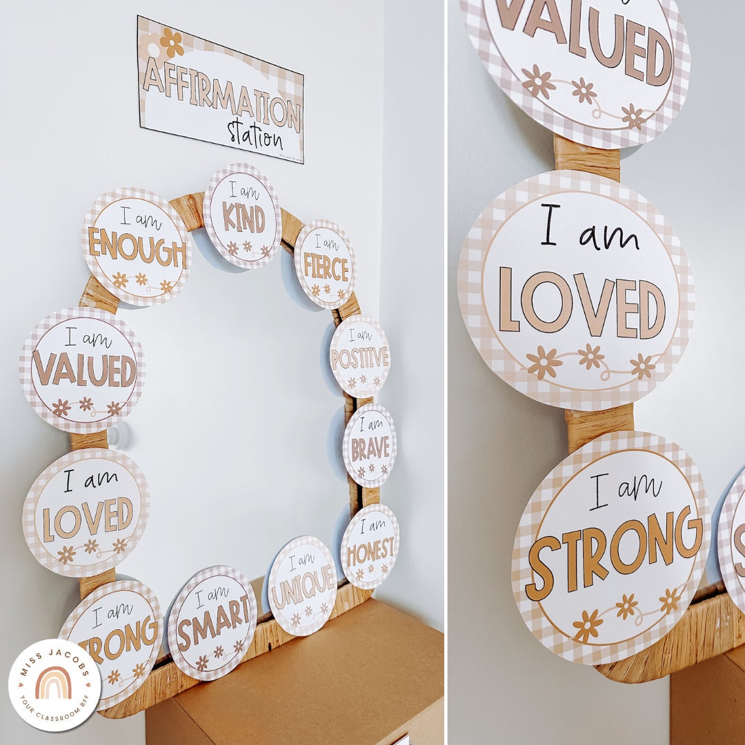 Affirmation Station, Editable Mirror Display Positive Affirmation ...