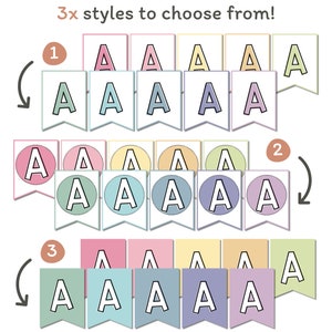 Bulletin Board Bunting | PASTELS | Editable - Etsy