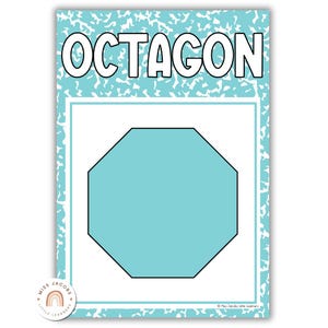 Shapes Posters, Cutesy Classroom Decor, Colorful Bright Educational ...