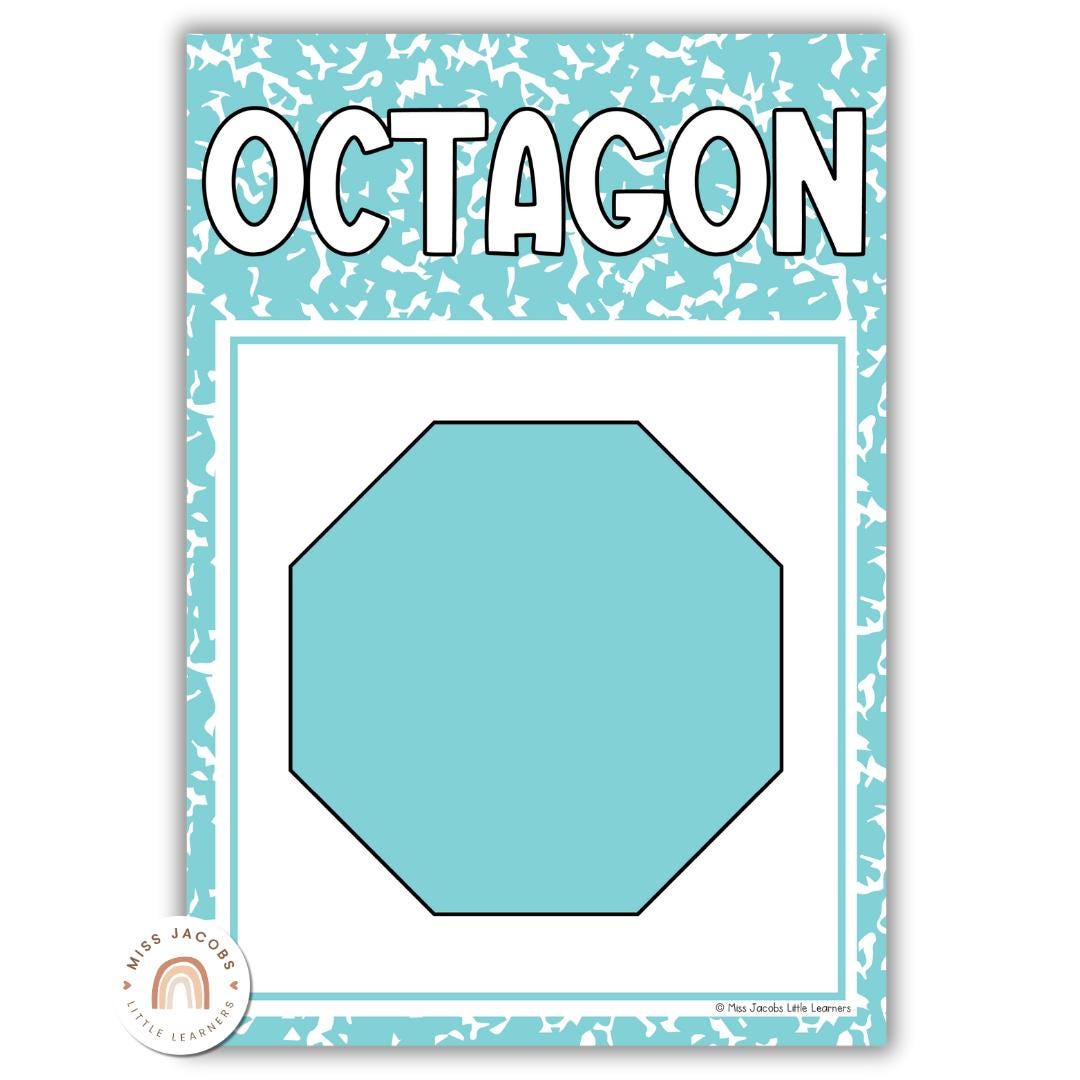 Shapes Posters, Cutesy Classroom Decor, Colorful Bright Educational ...