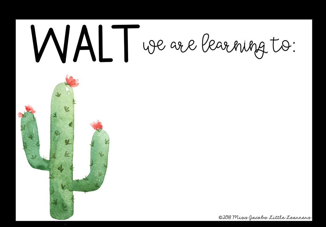 CACTUS Visible Learning Display | Editable | Cactus Classroom Decor - Etsy