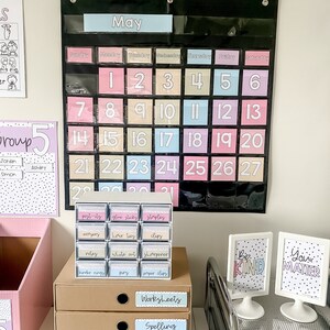 Classroom Calendar and Weather Display | SPOTTY PASTELS - Etsy