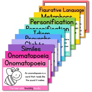 Figurative Language Posters | RAINBOW BRIGHTS - Etsy