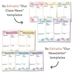 Editable Classroom Newsletter Template | Daisy Gingham Pastels ...