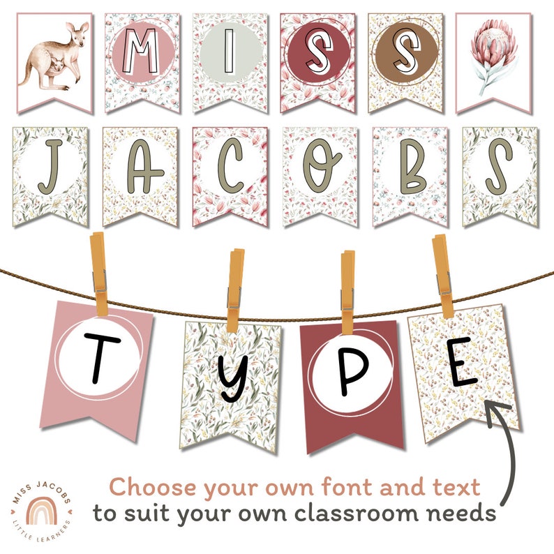 Bunting & Display Banners | AUSTRALIANA Classroom Decor - Etsy