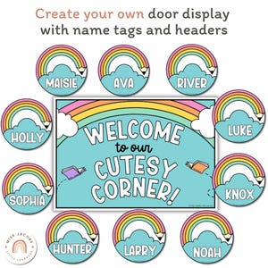 Rainbow Door Display Cutesy Classroom Decor, Back to School Theme ...