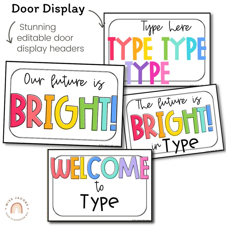 Door Display | BRIGHTS Classroom Decor - Etsy
