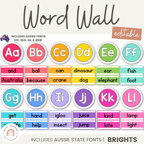 Alphabet Wall Decal - Etsy